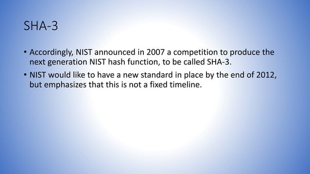 Information And Network Security 40 Sha3 Secure Hash Algorithm Ppt 8798