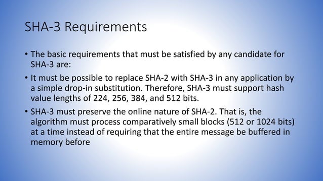 Information and network security 40 sha3 secure hash algorithm | PPT