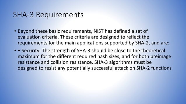 Information And Network Security 40 Sha3 Secure Hash Algorithm Ppt