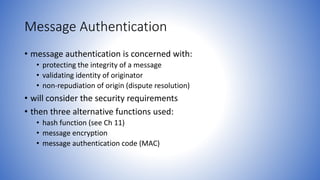 Information and network security 41 message authentication code | PPT