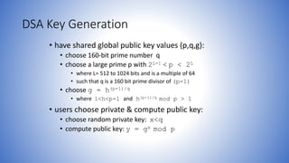 Information and network security 46 digital signature algorithm | PPTX