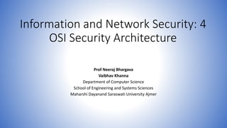 Information and network security 4 osi architecture | PPT