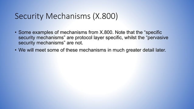 Information and network security 8 security mechanisms | PPTX ...