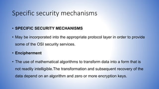 Information and network security 8 security mechanisms | PPTX