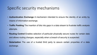 Information and network security 8 security mechanisms | PPTX