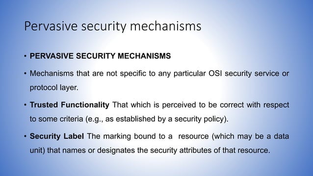 Information and network security 8 security mechanisms | PPTX ...