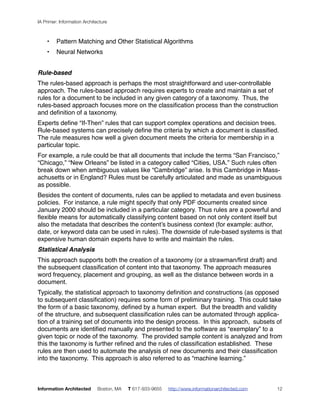 Information Architecture Primer - Integrating search,tagging, taxonomy and user interfaces by ...