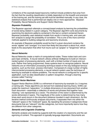 Information Architecture Primer - Integrating search,tagging, taxonomy and user interfaces by ...