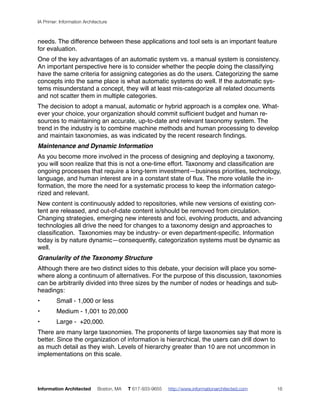Information Architecture Primer - Integrating search,tagging, taxonomy and user interfaces by ...