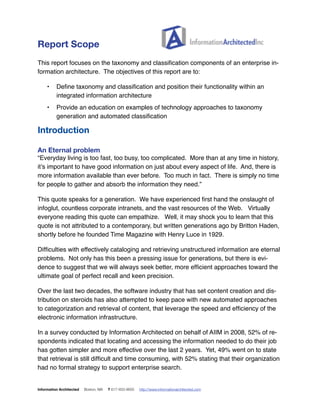 Information Architecture Primer - Integrating search,tagging, taxonomy and user interfaces by ...
