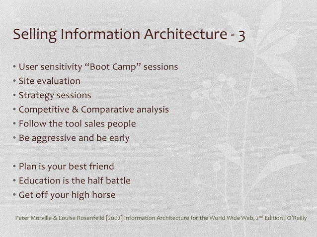 Information Architecture Deliverables | PPTX