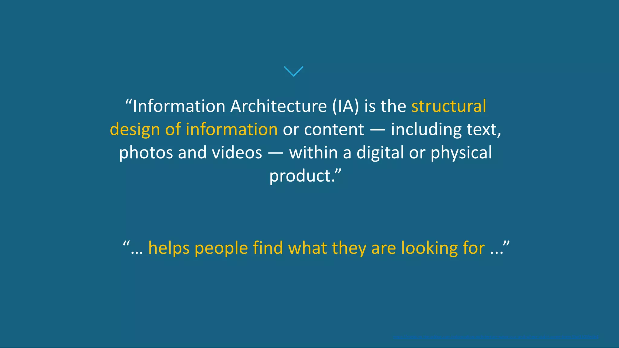 Information Architecture in UX design | PPTX