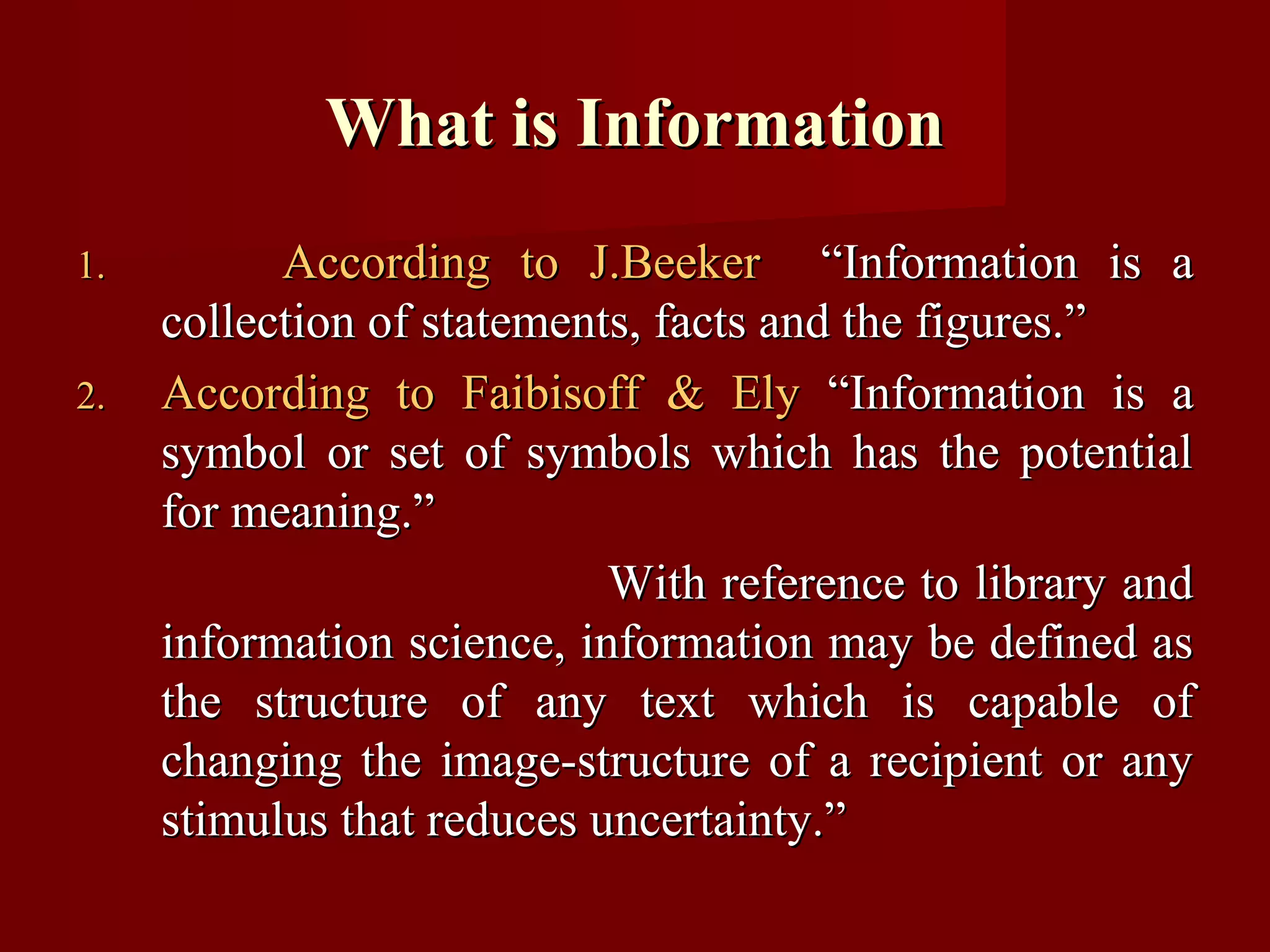 Information as a commodity | PPT