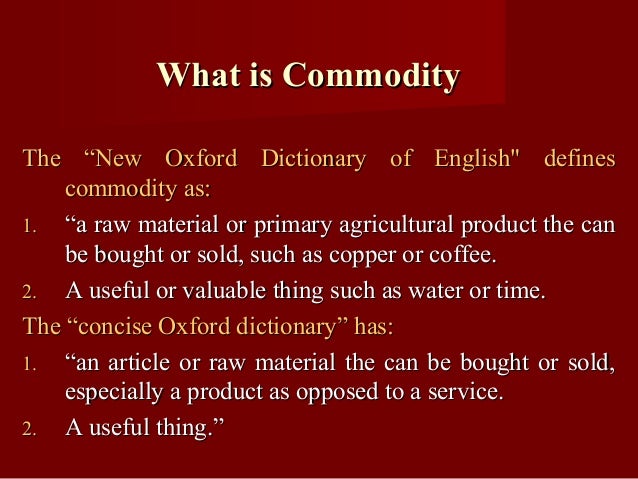 Information as a commodity