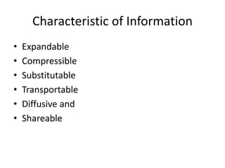 Information as a resource | PPTX