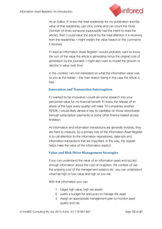 Information Asset Registers: A Short Guide | PDF