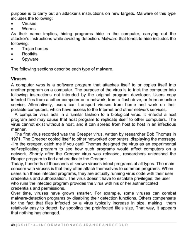 Information Assurance And Security 1 Pdf Information And Network Security Computing