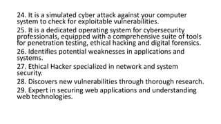 INFORMATION ASSURANCE ANS SECURITY 2.pptx | Information and Network ...