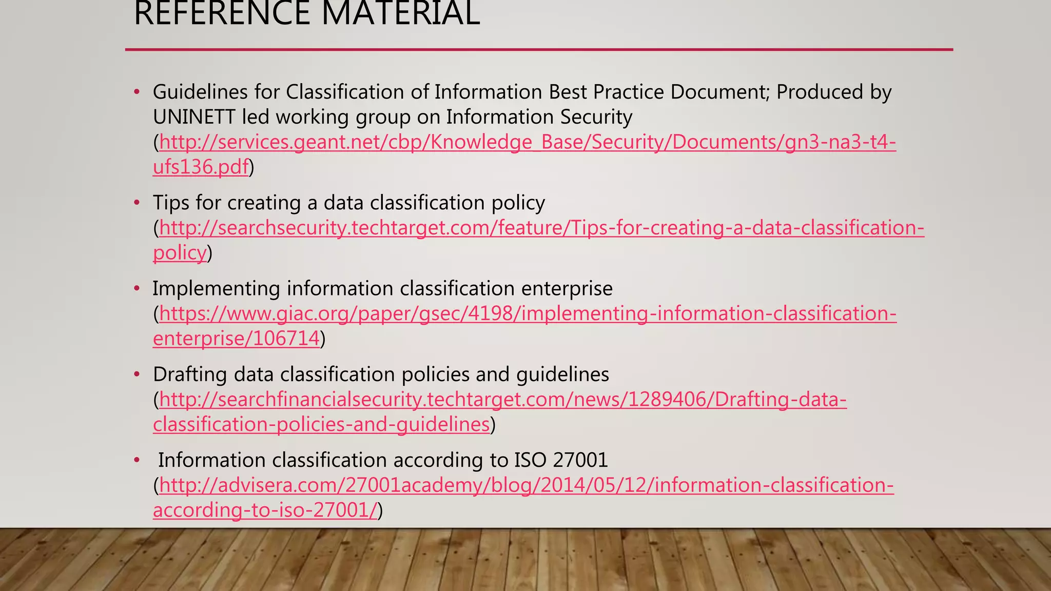 Information classification | PPTX
