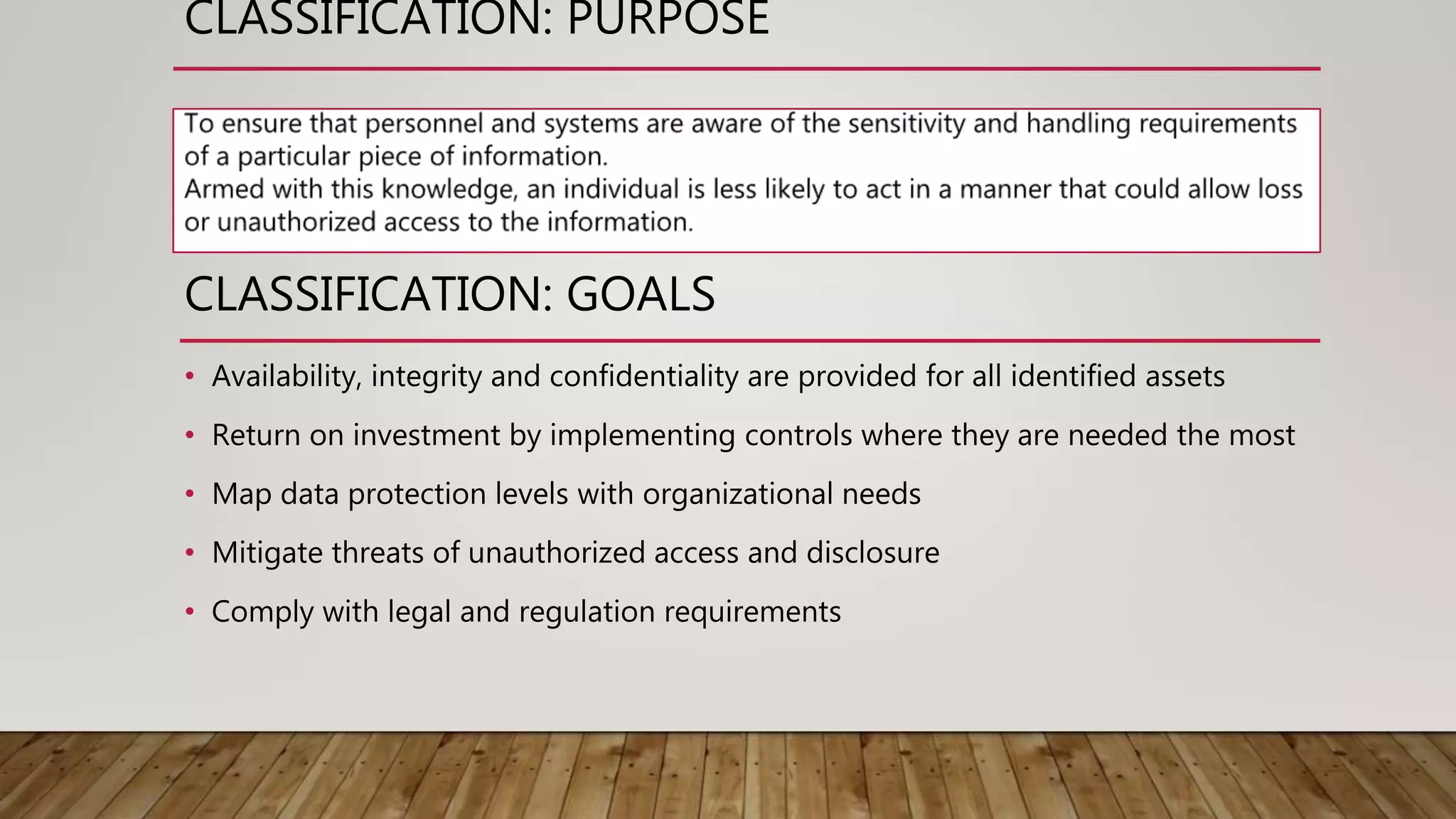 Information classification | PPTX