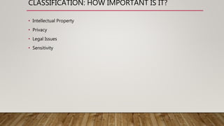 Information classification | PPTX