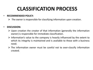 Information classification | PPTX