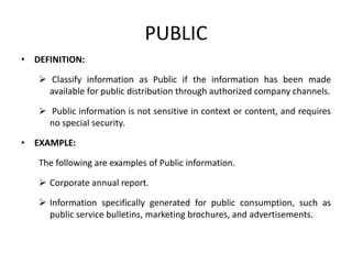 Information classification | PPTX