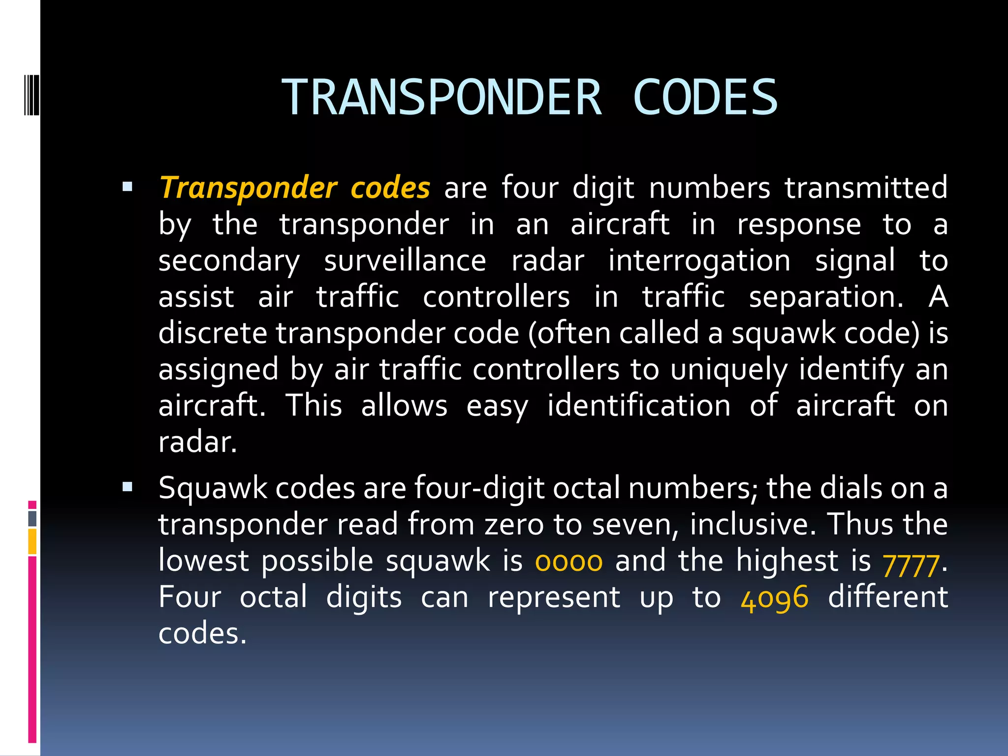Information coding in aircraft transponders | PPT