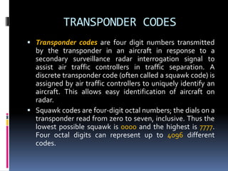 Information coding in aircraft transponders | PPT