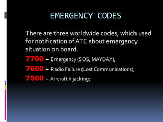 Information coding in aircraft transponders | PPT
