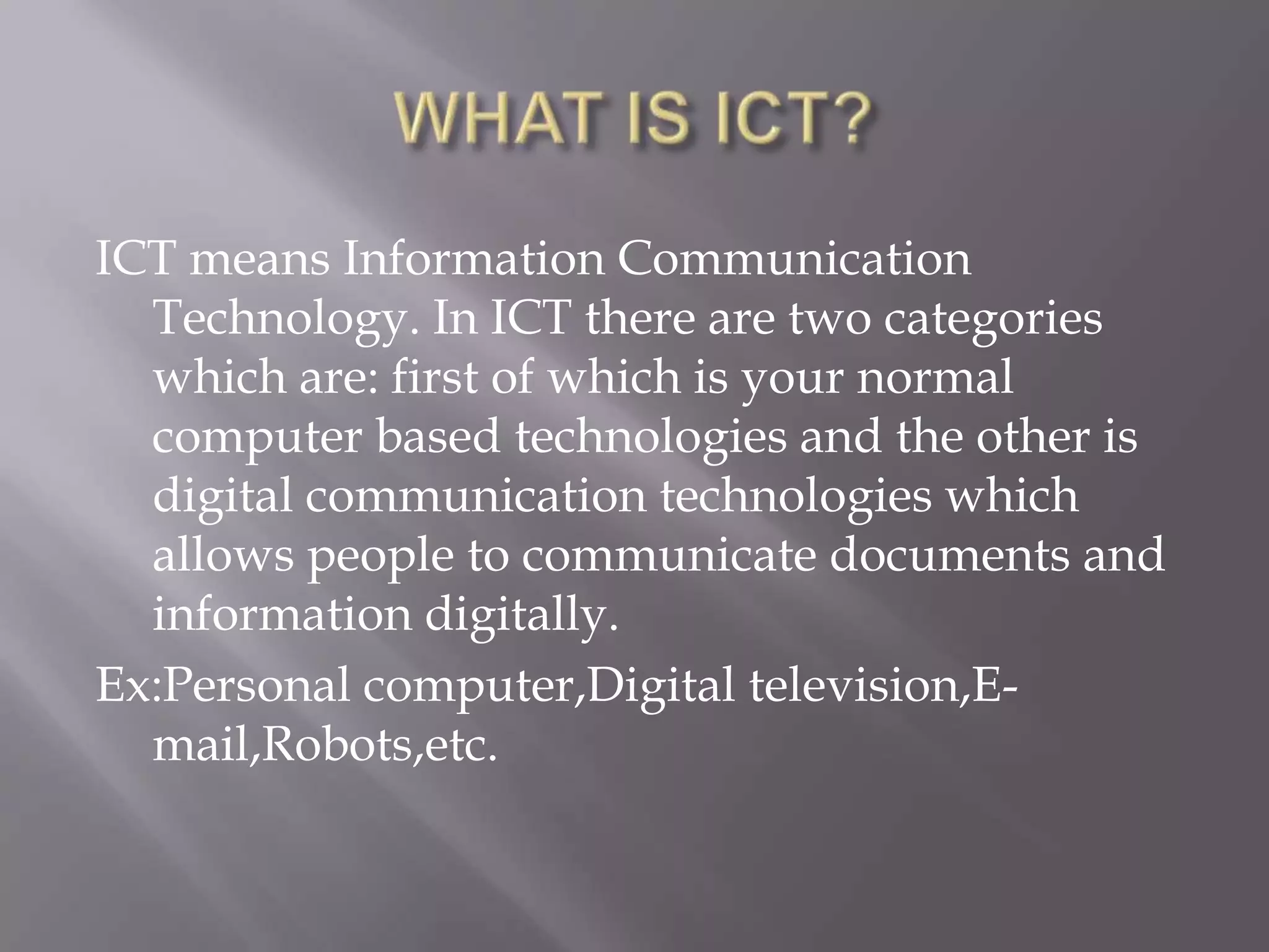 Information&communication technology | PPTX