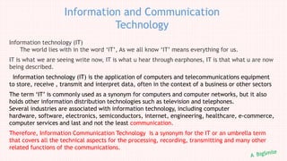 Information communication technology | PPTX