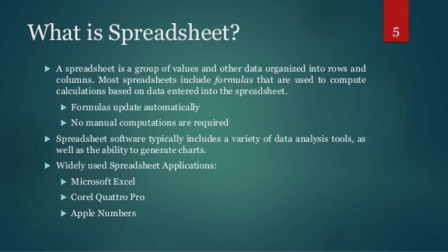 Spreadsheet Concepts