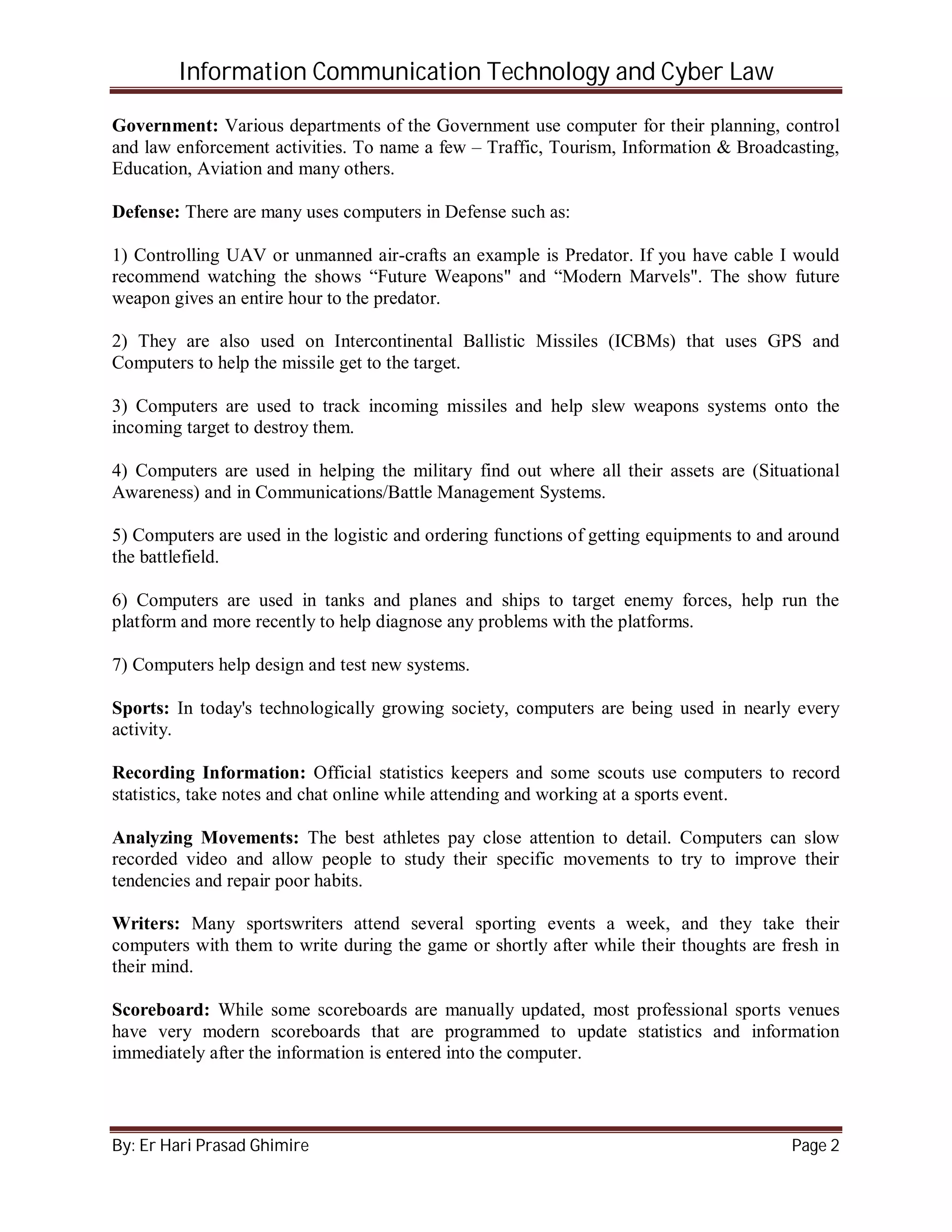 Information communication technology and cyber law | PDF | Internet ...