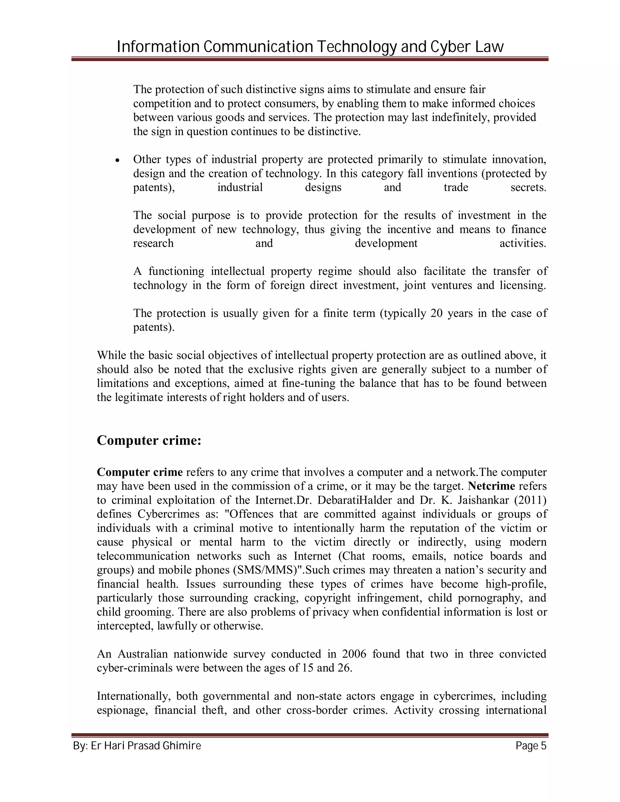 Information communication technology and cyber law | PDF | Internet ...