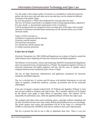 Information communication technology and cyber law | PDF | Internet ...