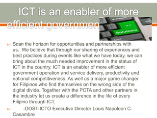 Information communication technology and the government | PPTX