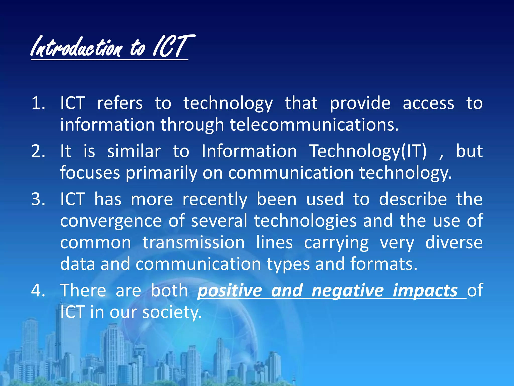 Information communication technology | PPTX