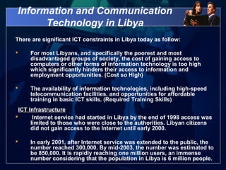 Information communication technology in libya for educational purposes ...