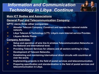 Information communication technology in libya for educational purposes | PPT