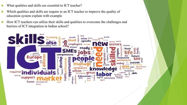 Information communication & technology skills | PPTX | Education ...