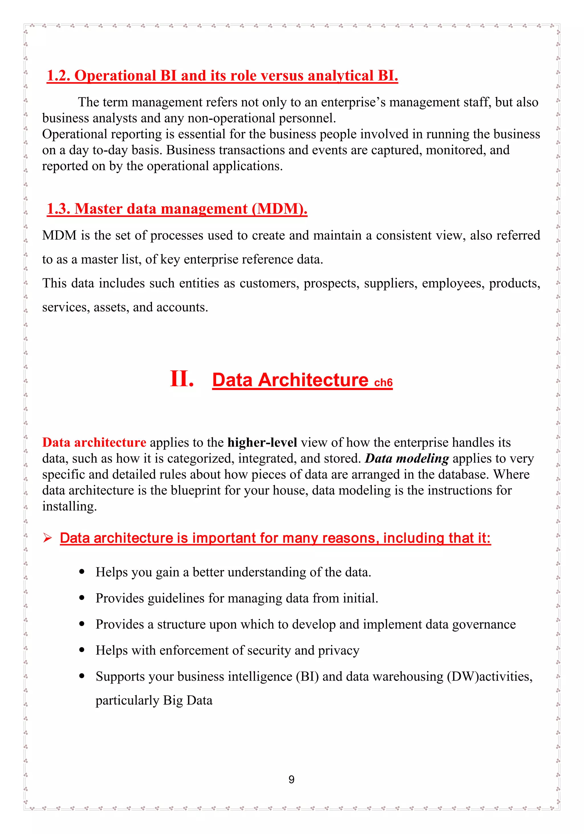Information & Data Architecture | PDF