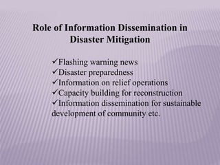 Information dissemination and lacking of communication | PPTX