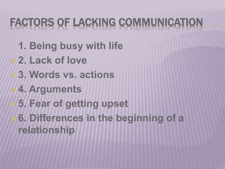 Information dissemination and lacking of communication | PPT