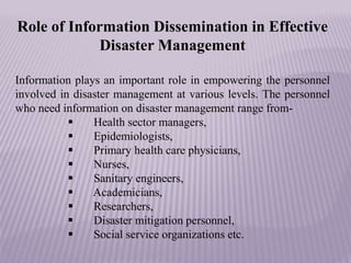 Information dissemination and lacking of communication | PPTX