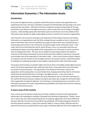 Information economics, the information assets | PDF