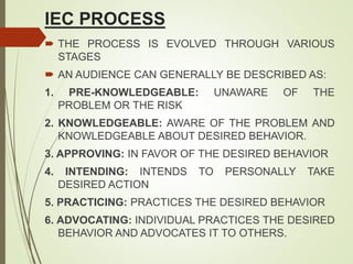 Information education and communication and behavioural changes ...