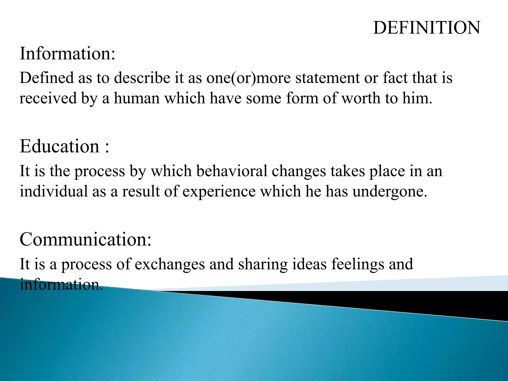 Information education communication (IEC) components, steps in PPT use ...