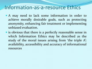 Information ethics | PPTX