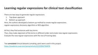 Information extraction from EHR | PPTX